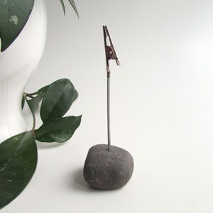 Stone Photo Clip Stand Picture Clip Holder Beach Pebble Art - Etsy