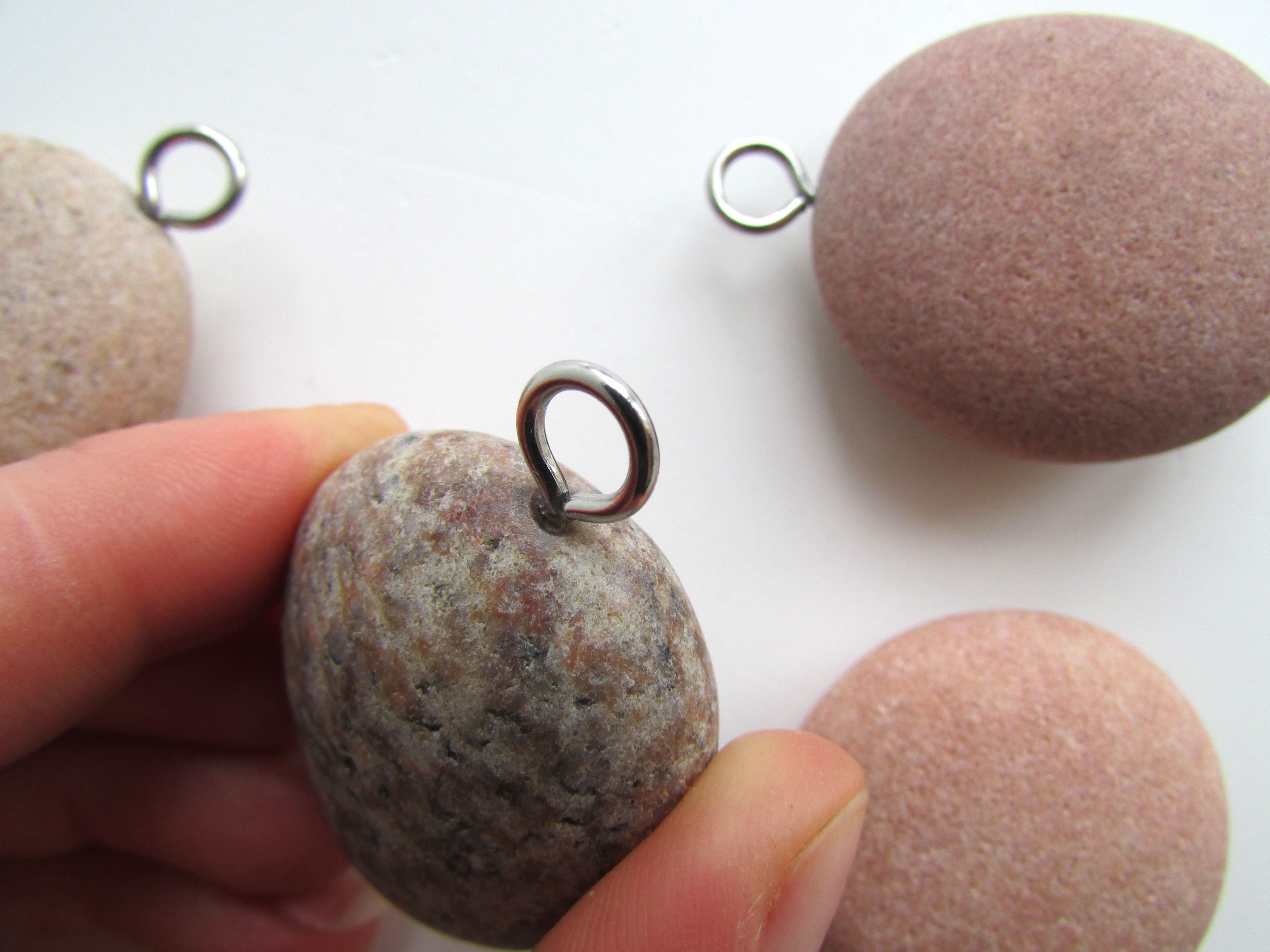 Hanging Stone Weights Coastal Stone Weights Natural Beach | Etsy