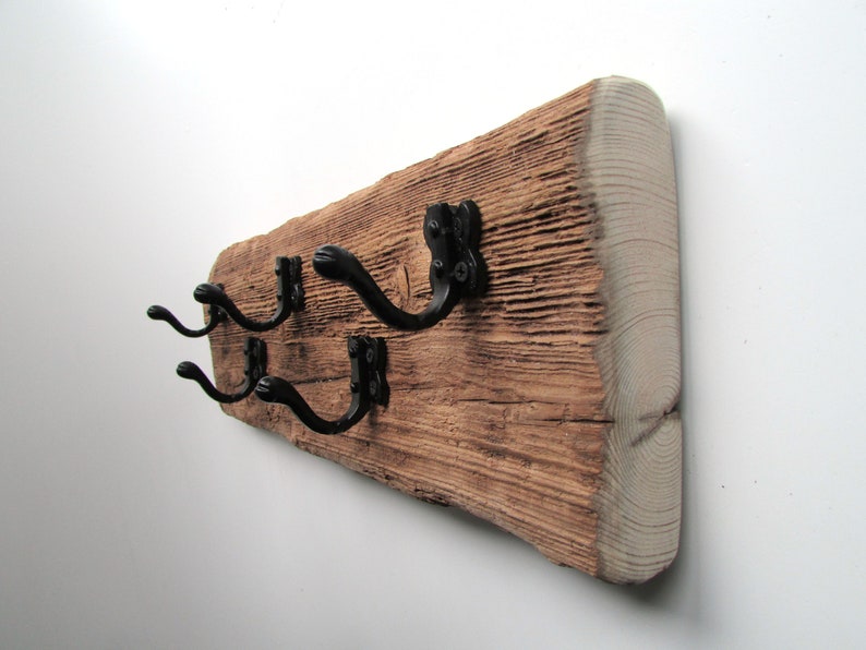 Driftwood Hanging Rack 21", Rustic Wood Towel Rack, Wooden Coat Rack ...