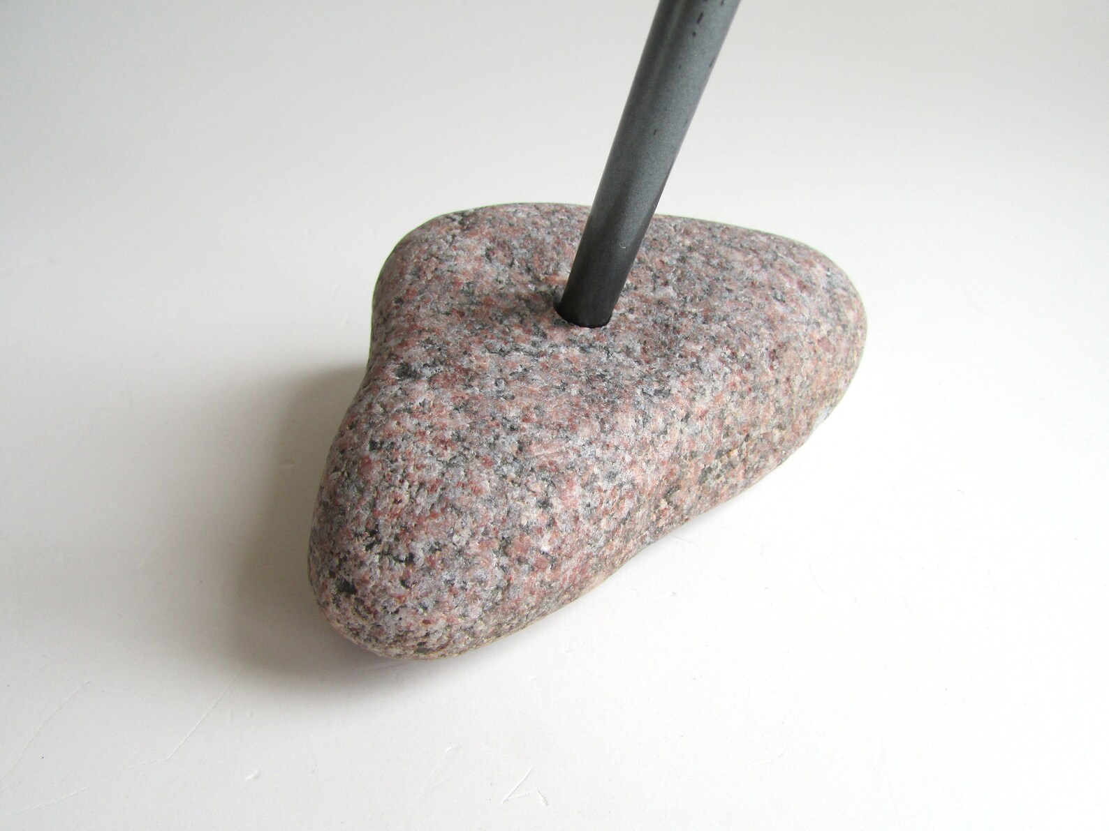 Stone Pen Holder Heavy Stone Pen Stand Coastal Office Decor | Etsy