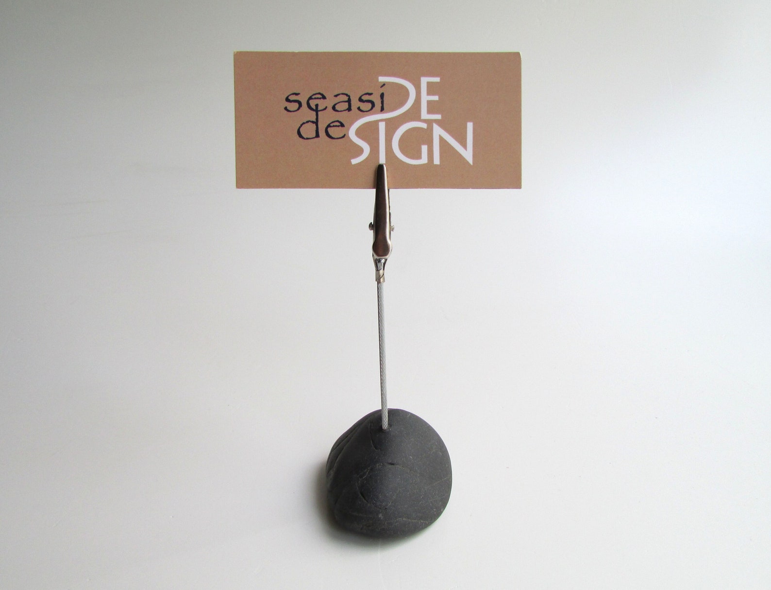 Stone Photo Clip Stand Picture Clip Holder Beach Pebble Art | Etsy