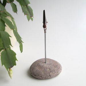 Stone Photo Clip Stand Picture Clip Holder Beach Pebble Art - Etsy