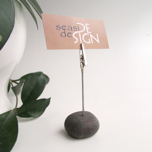 Stone Photo Clip Stand Picture Clip Holder Beach Pebble Art - Etsy