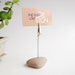 Stone Photo Clip Stand, Picture Clip Holder, Beach Pebble Art Memo Clip ...