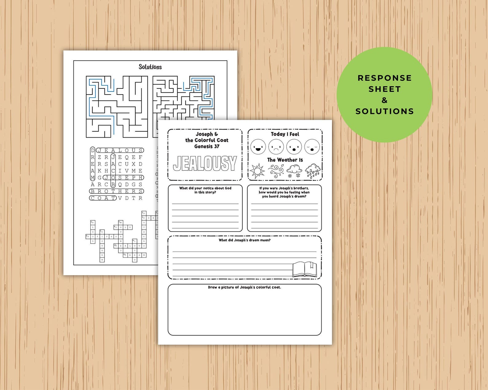 Joseph & the Colorful Coat Activity Pages, Joseph Sold Into Slavery ...