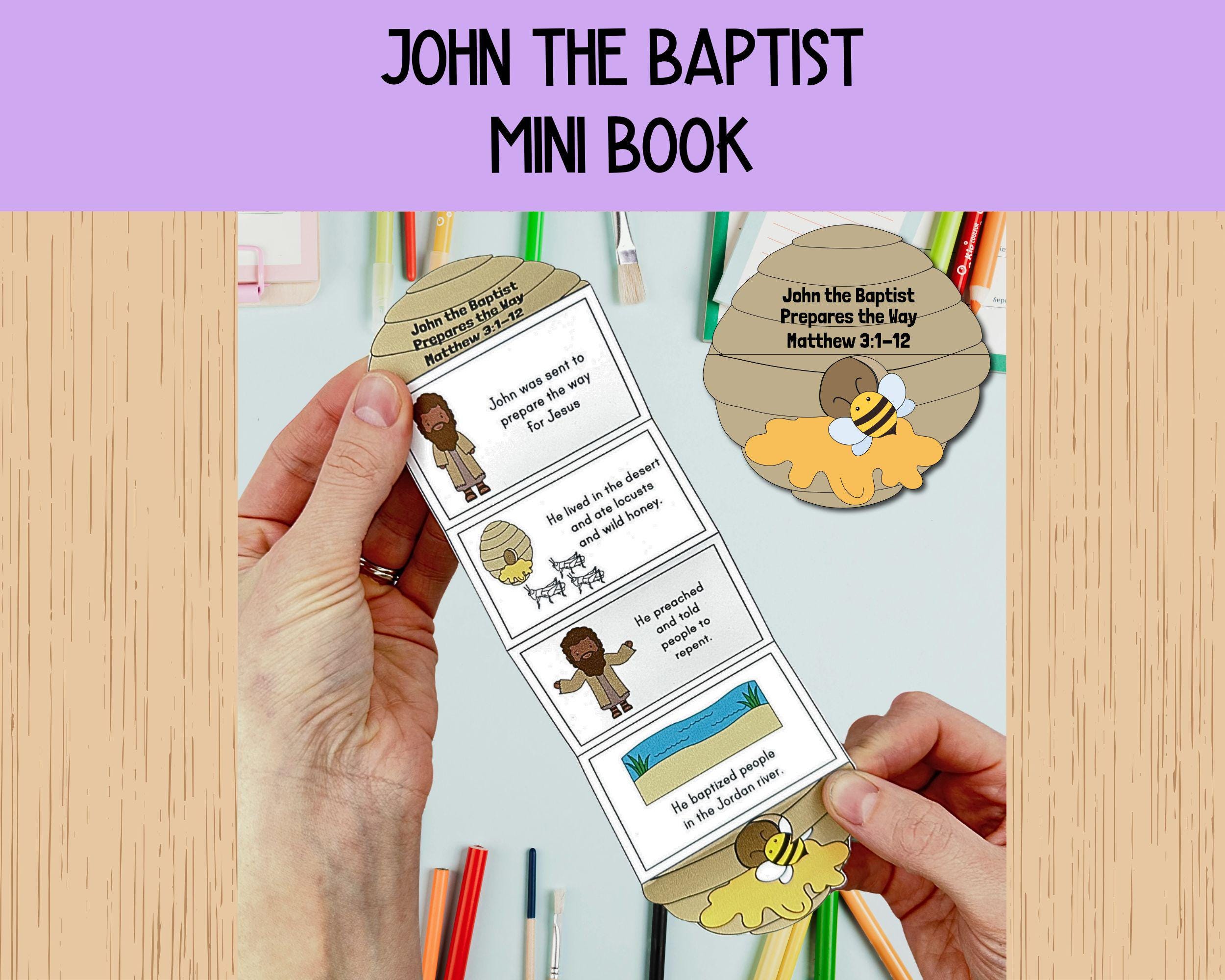 John the Baptist Mini Book, John the Baptist Prepares the Way, Bible ...
