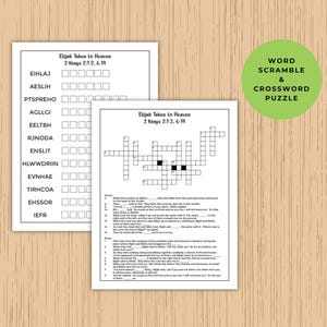 Elijah Taken to Heaven Activity Pages, Elijah and Chariot of Fire ...