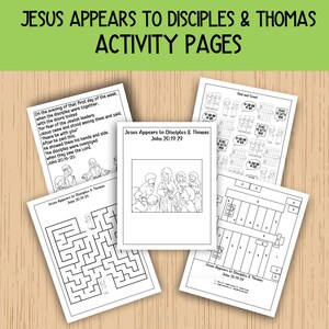 Jesus Appears to Thomas Activities - Etsy