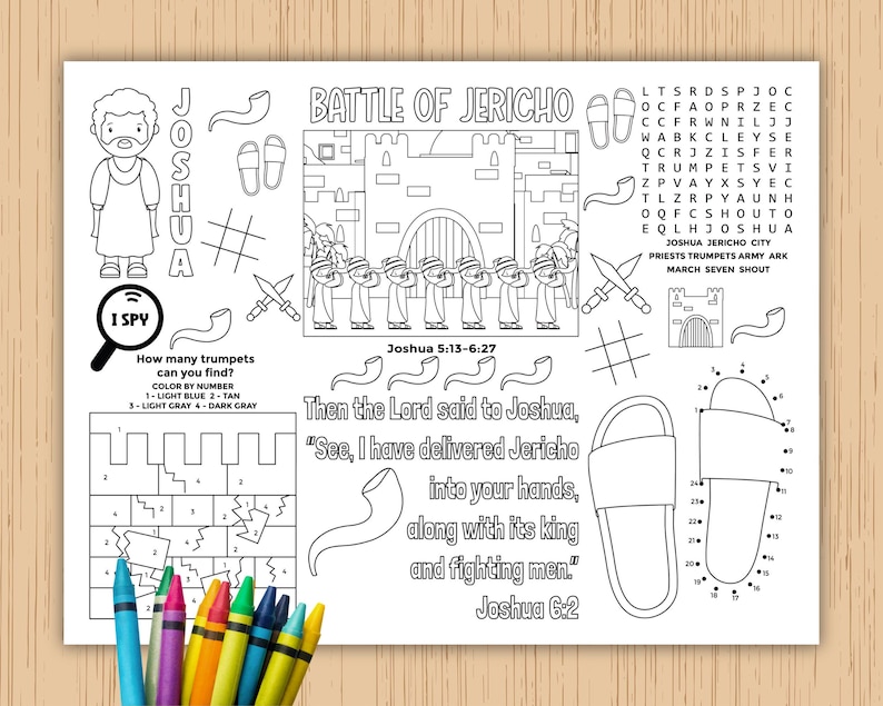Walls of Jericho Activity Sheet, Battle of Jericho, Sunday School ...