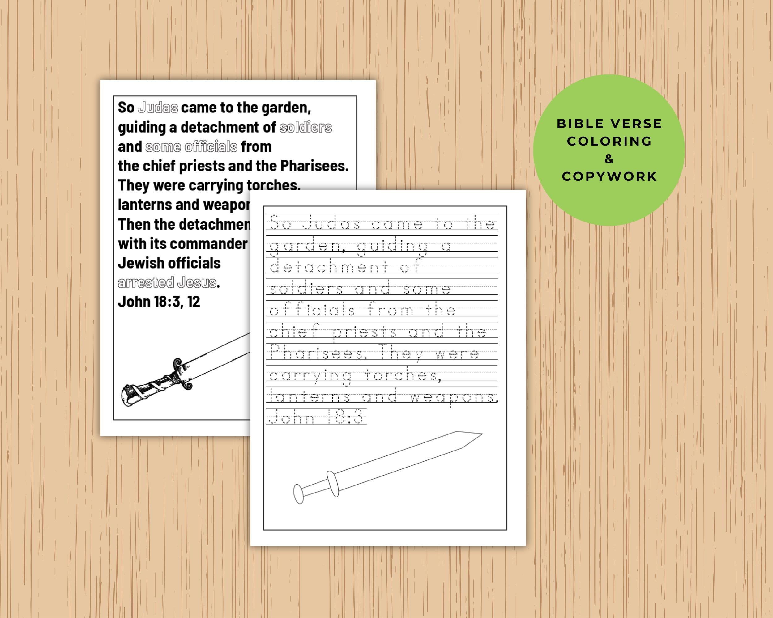 Jesus' Arrest and Trial Activity Pages, Garden of Gethsemane, Sunday ...