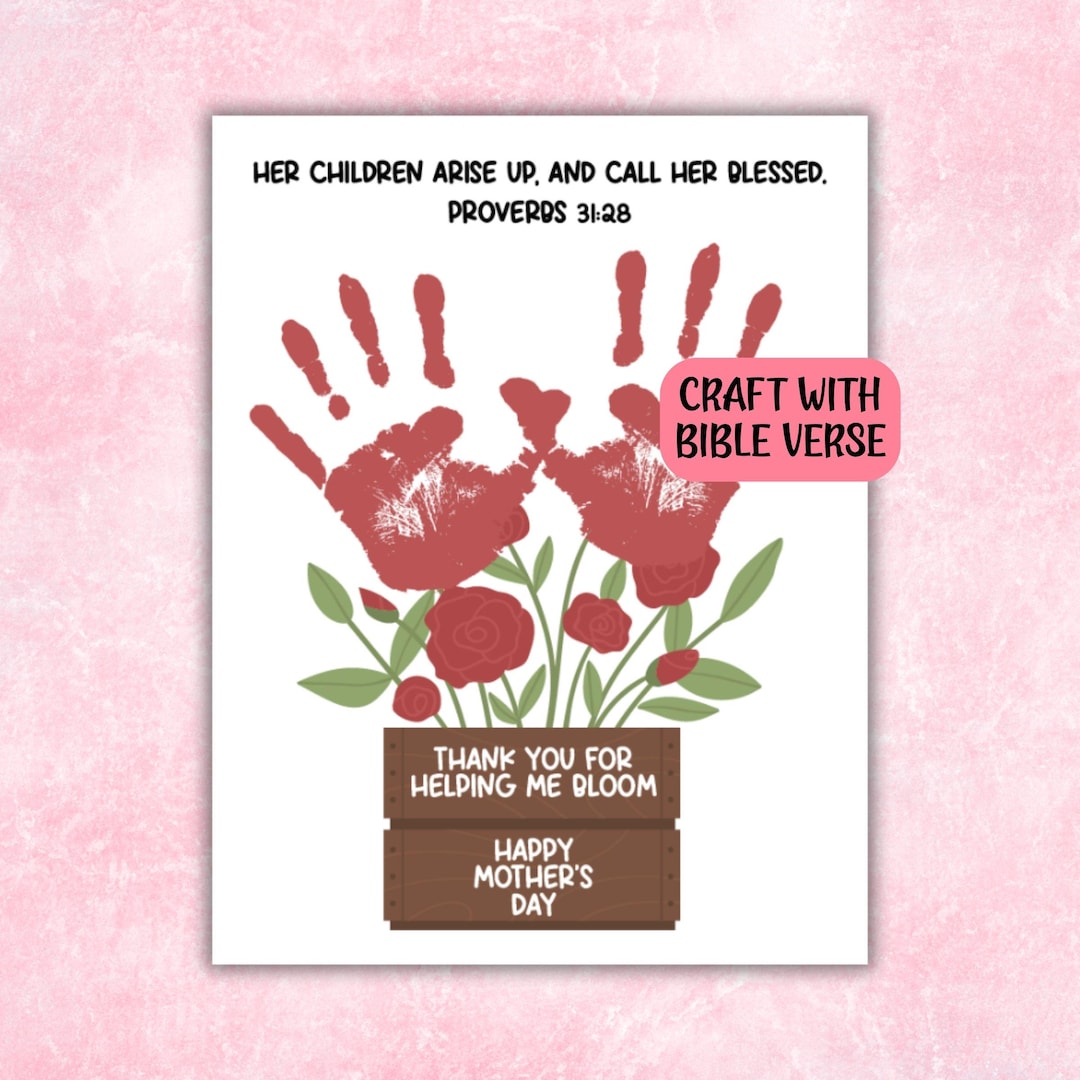 Mother's Day Handprint Bible Craft, Sunday School, Children's Church ...