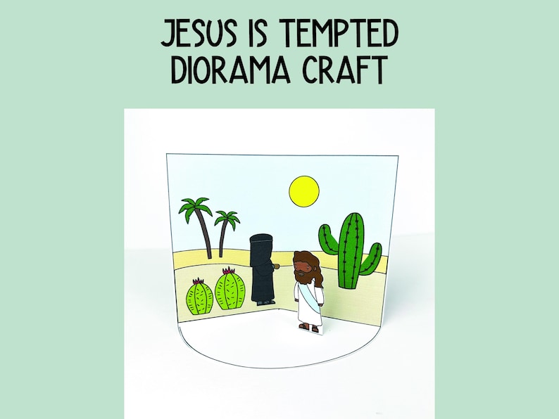 Jesus is Tempted Diorama Craft, the Temptation of Christ Activity ...
