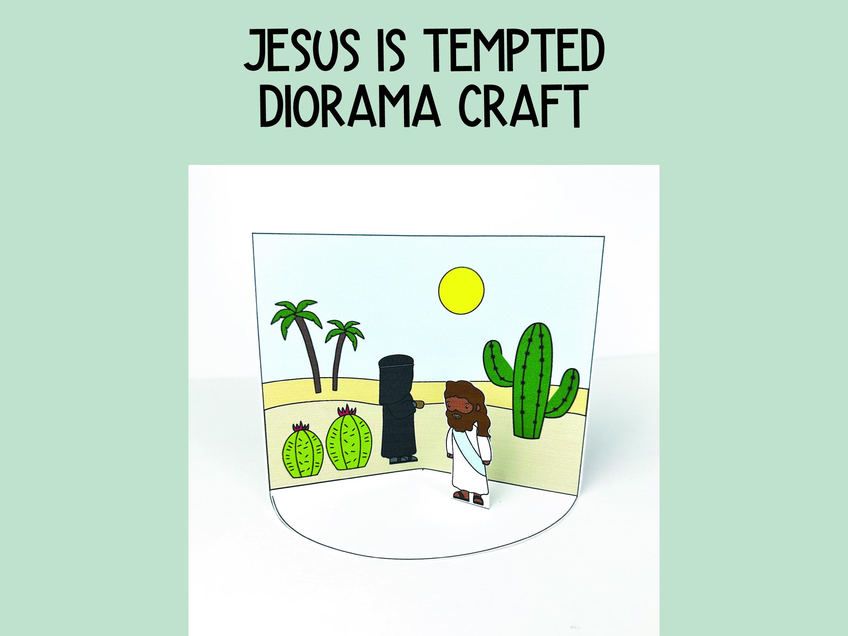 Jesus is Tempted Diorama Craft, the Temptation of Christ Activity ...