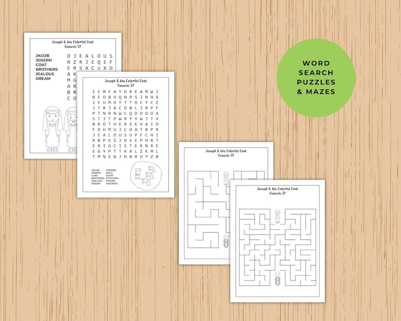 Joseph & the Colorful Coat Activity Pages, Joseph Sold Into Slavery ...