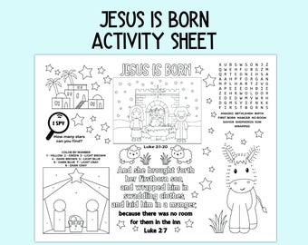 An Angel Visits Mary Activity Sheet, Children's Church Activity, Bible ...