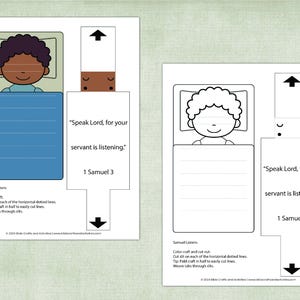 Samuel Listens Craft, God Calls Samuel, Bible Story Craft, Sunday ...