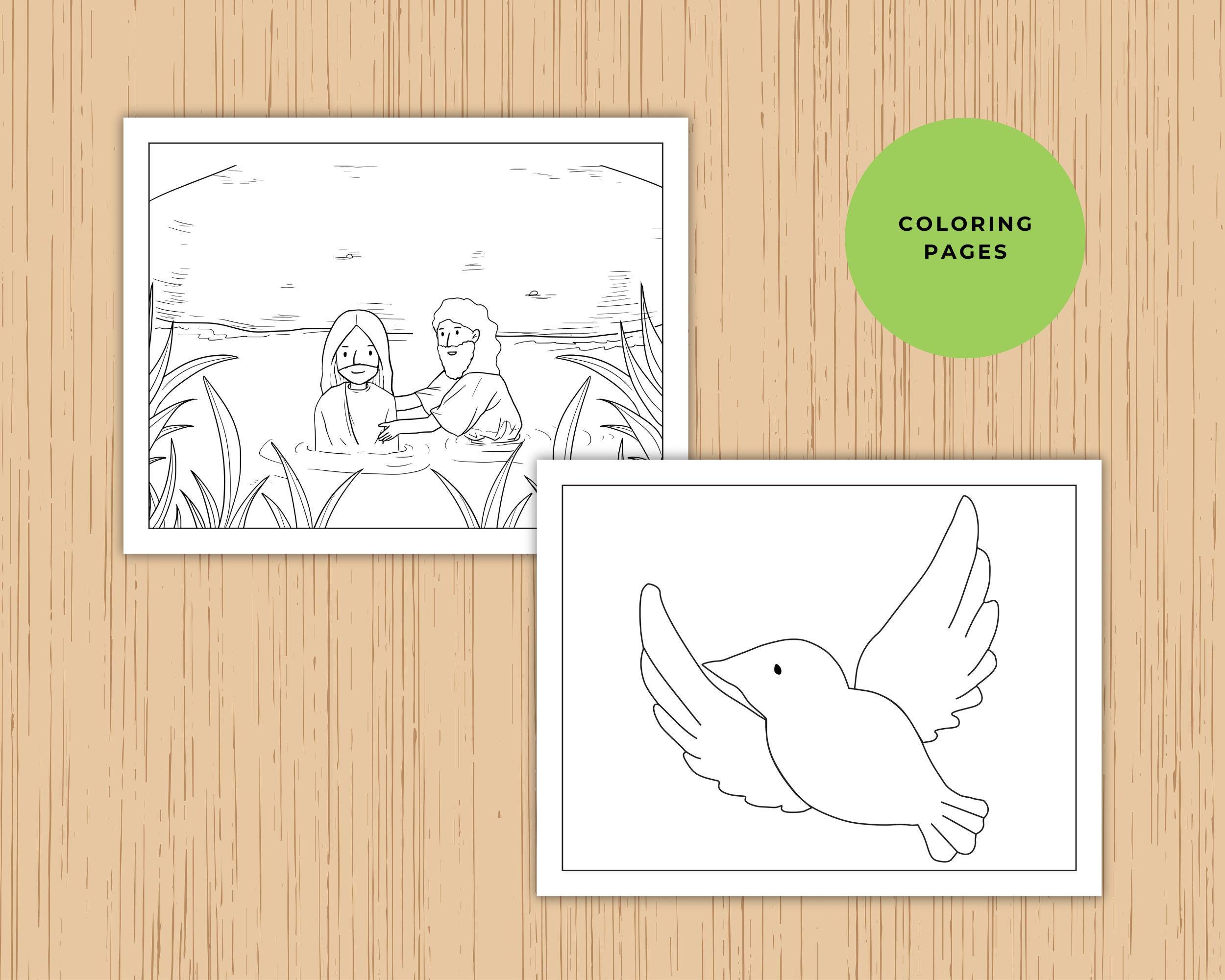 Baptism of Jesus Activity Pages, John Baptizes Jesus, Sunday School ...