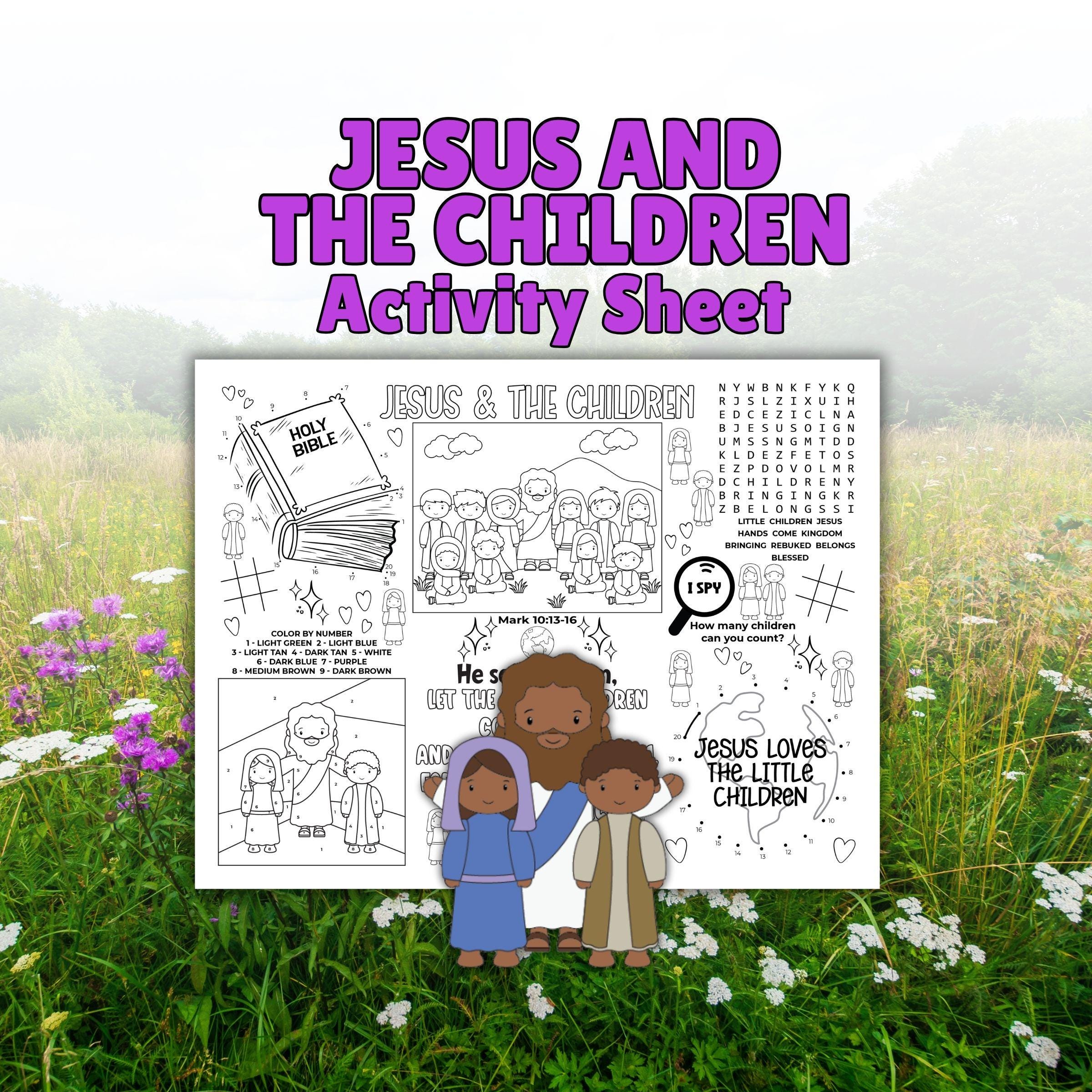 Jesus and the Children Activity Sheet, Children's Church Activity ...