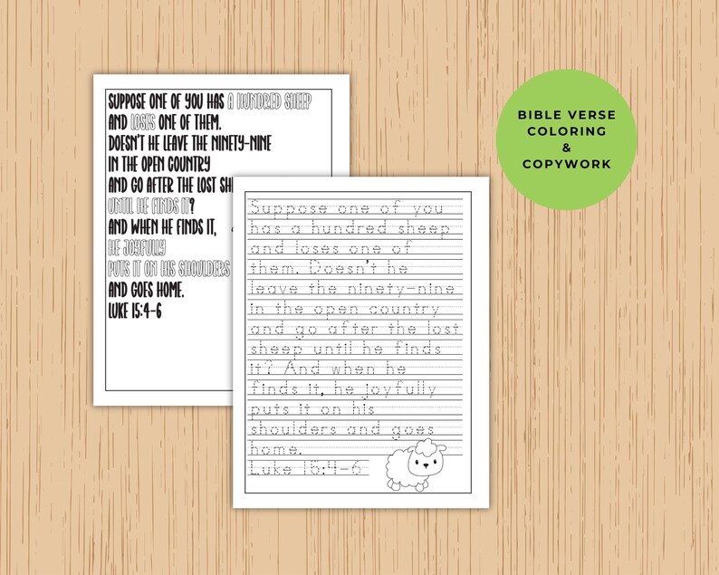 Parable of the Lost Sheep Activity Pages, Sunday School Activities ...