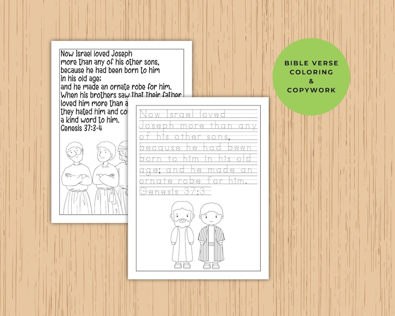 Joseph & the Colorful Coat Activity Pages, Joseph Sold Into Slavery ...