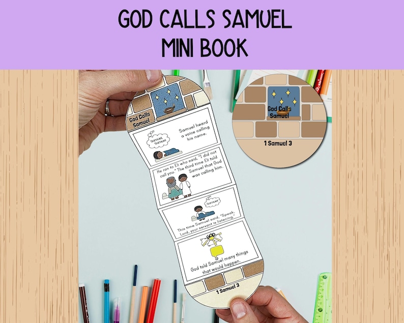 God Calls Samuel, Bible Story Craft, Sunday School Activity, Printable ...