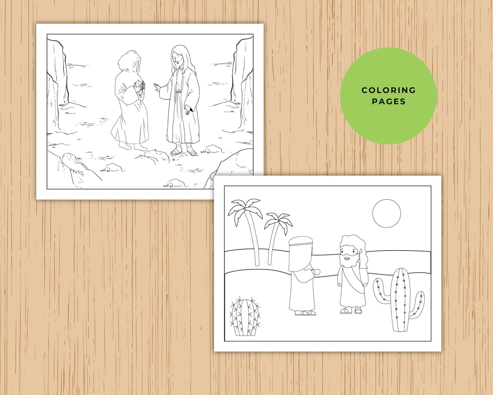 Jesus Tested in the Wilderness Activity Pages, Sunday School Activities ...