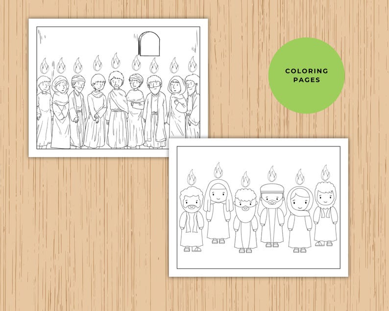 Pentecost Activity Pages, Holy Spirit Comes at Pentecost, Sunday School Activities, Bible Class ...