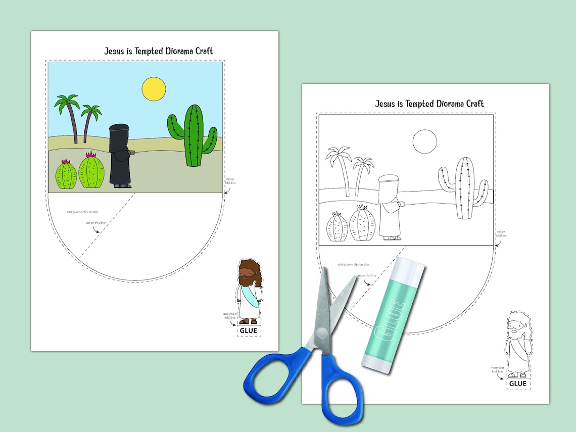 Jesus is Tempted Diorama Craft, the Temptation of Christ Activity ...