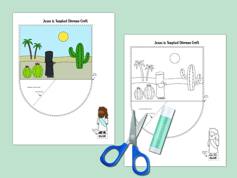 Jesus is Tempted Diorama Craft, the Temptation of Christ Activity ...