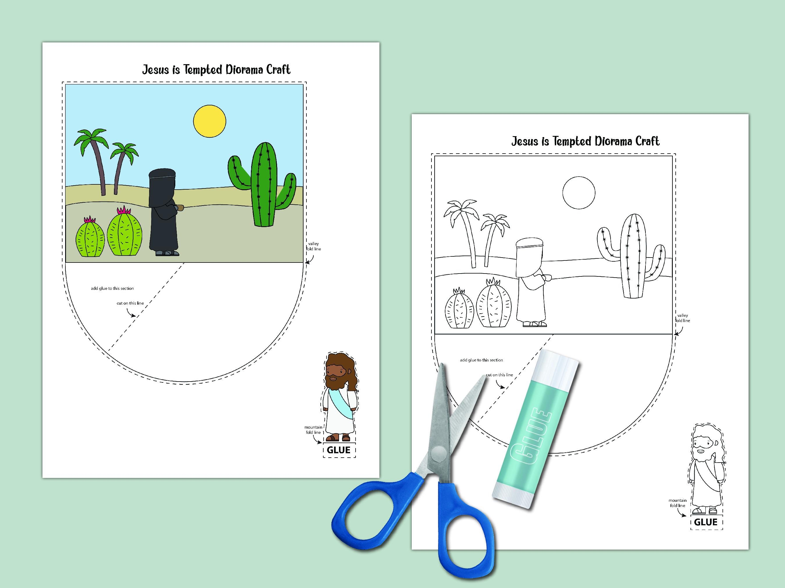 Jesus is Tempted Diorama Craft, the Temptation of Christ Activity ...