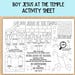 Boy Jesus at the Temple Activity Sheet, Children's Church Activity ...
