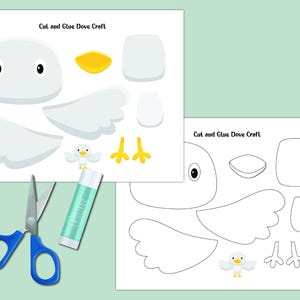 Dove Holy Spirit Craft, Jesus is Baptized, Bible Story Craft, Sunday ...