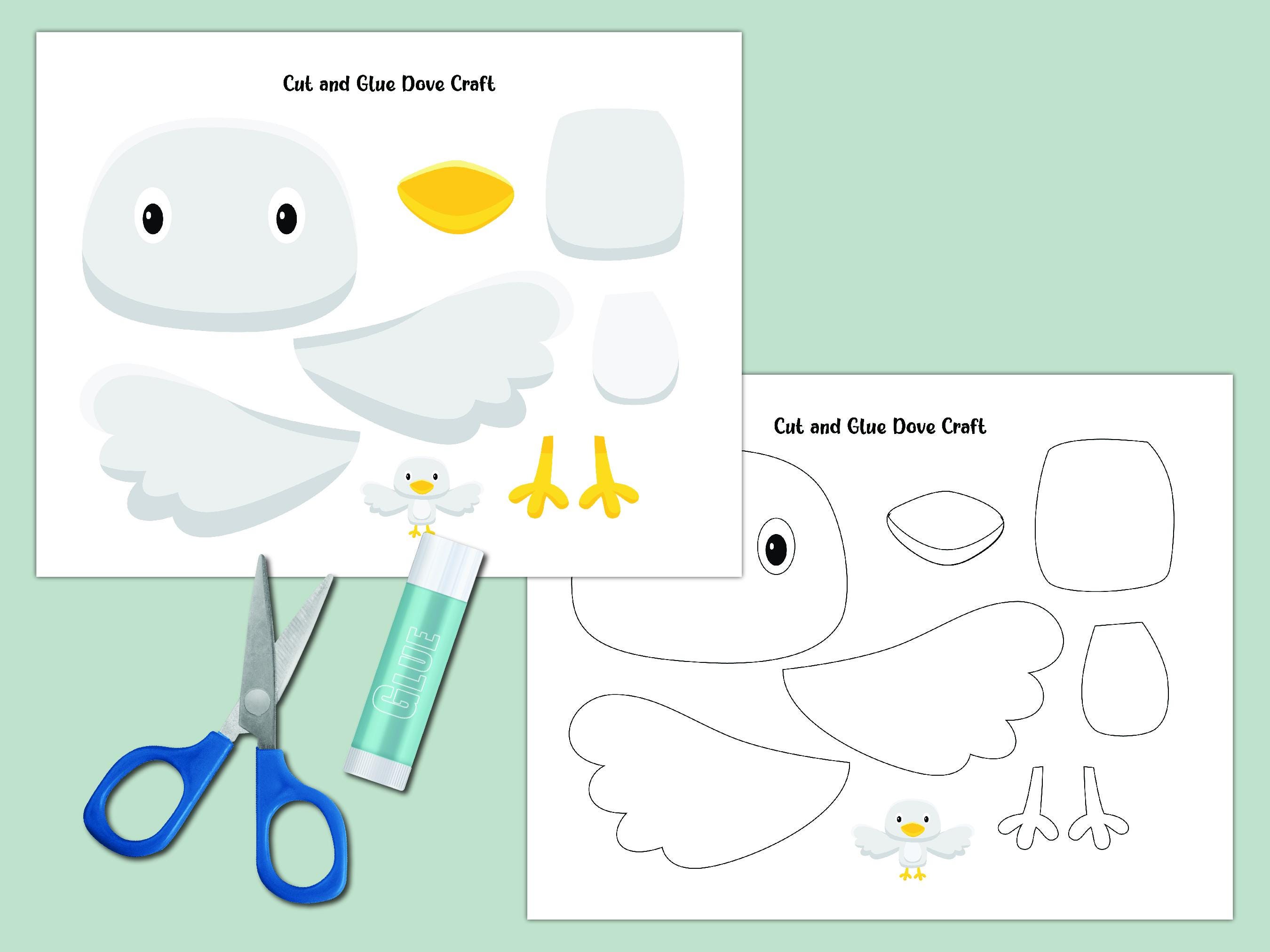 Dove Holy Spirit Craft, Jesus is Baptized, Bible Story Craft, Sunday ...