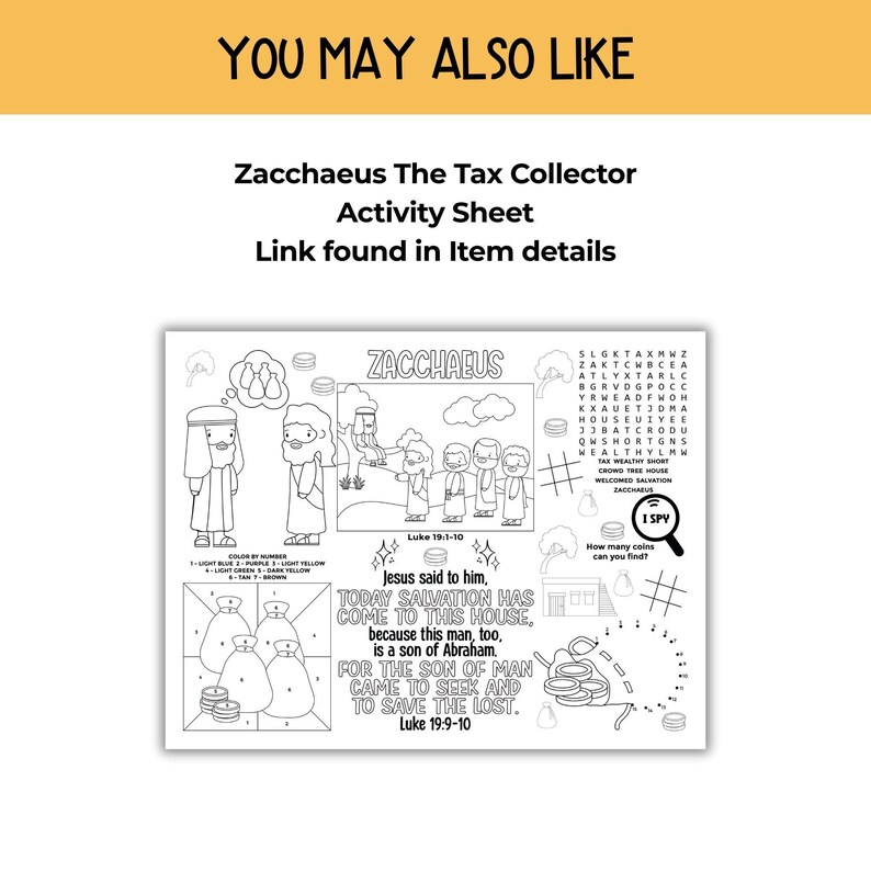 Zacchaeus the Tax Collector 3D Craft, Diorama Craft, Sunday School ...