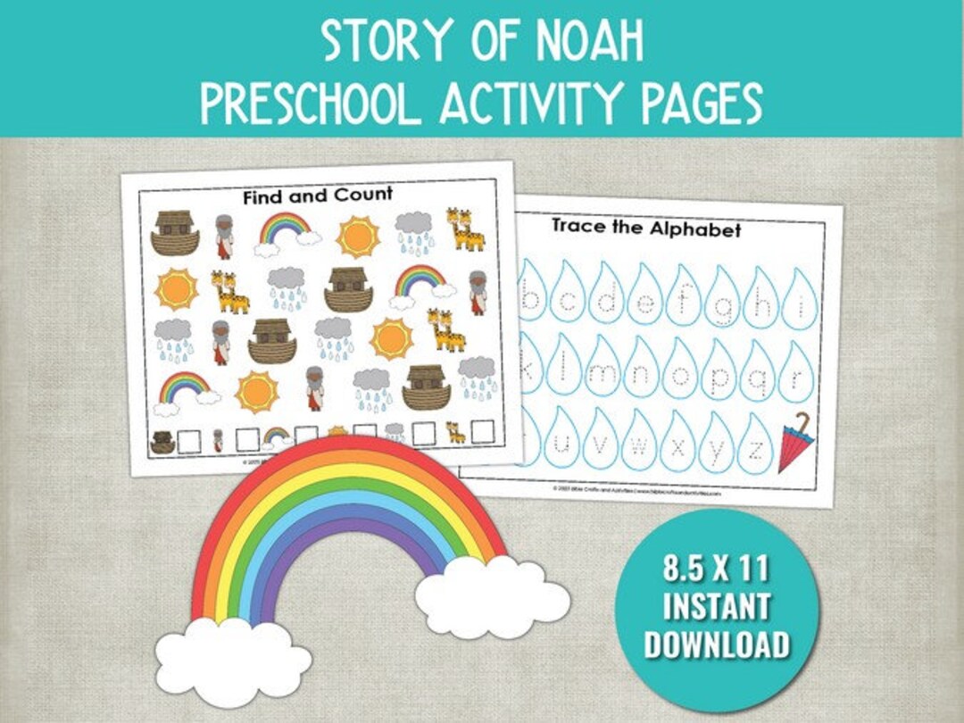 Story of Noah Preschool Activity Pages, Sunday School Activities, Old ...
