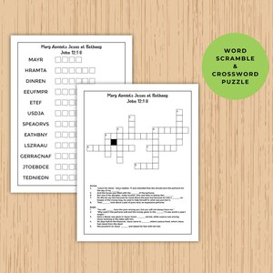 Mary Anoints Jesus at Bethany Activity Pages, Holy Week Activities ...