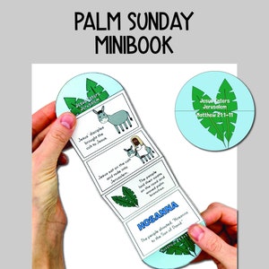 Palm Sunday Minibook, Jesus Enters Jerusalem Craft, Sunday School or ...