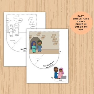 Peter Raises Dorcas 3D Craft, Dorcas Restored to Life Craft, Sunday ...