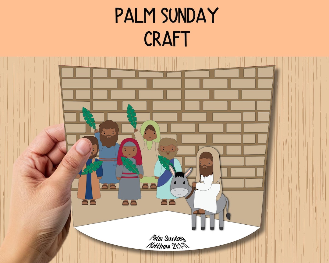 Palm Sunday 3D Craft, Jesus Enters Jerusalem Craft, Sunday School ...