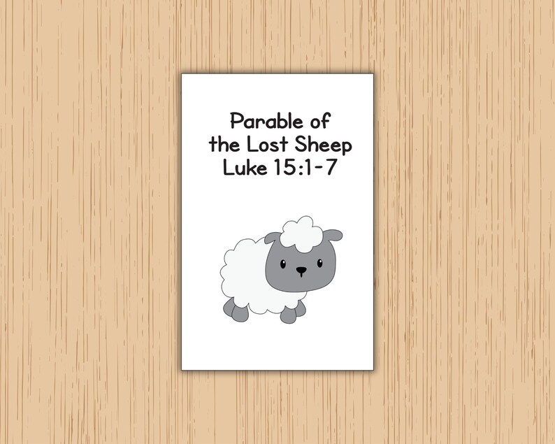 Parable of the Lost Sheep Mini Book, Sunday School or Bible Class Craft ...