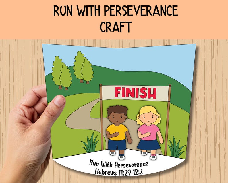 Run With Perseverance 3D Craft, the Race of Faith, Sunday School, Bible ...