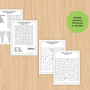 Joseph Forgives His Brothers Activity Pages, Sunday School Activities ...