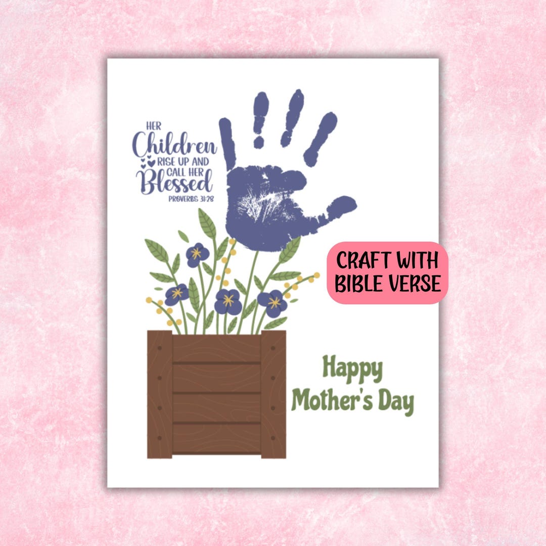 Mother's Day Handprint Bible Craft, Sunday School, Children's Church ...