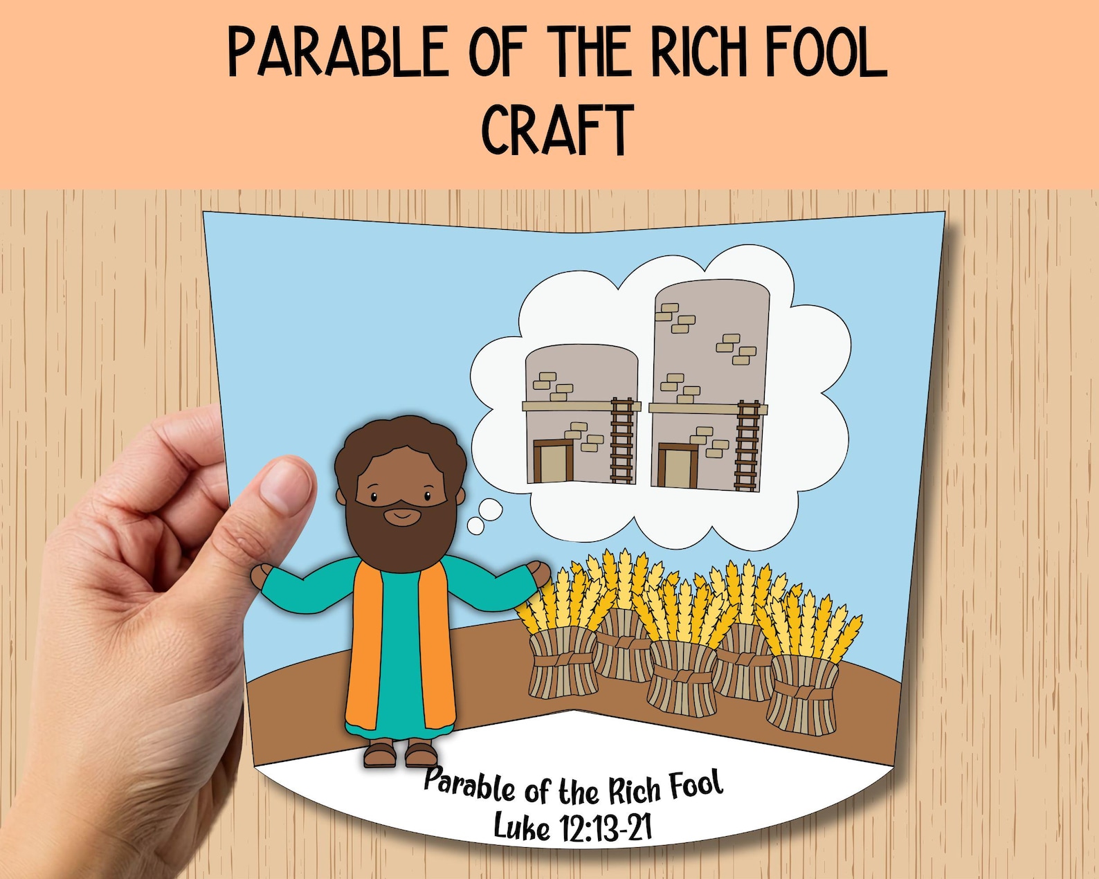 Parable of the Rich Fool 3D Craft, Sunday School, Bible Class Activity ...