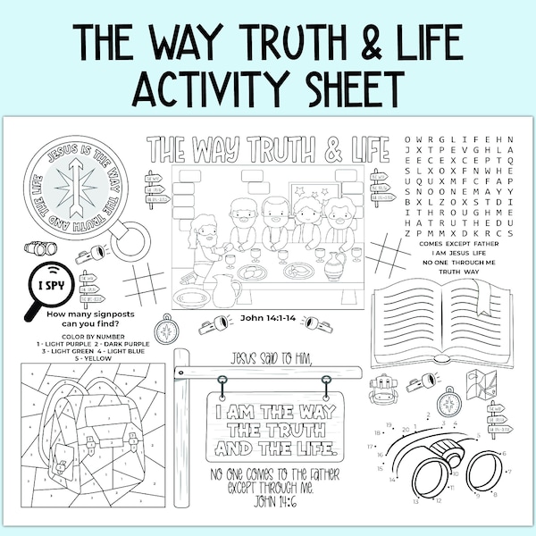 I Am the Way the Truth and the Life Craft for Kids - Etsy