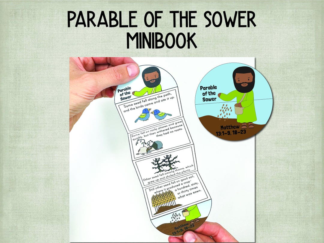 Parable of the Sower Minibook, Bible Story Craft, Sunday School ...