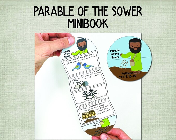 Parable of the Sower Kids Activity Interactive Bible Lesson Sunday ...