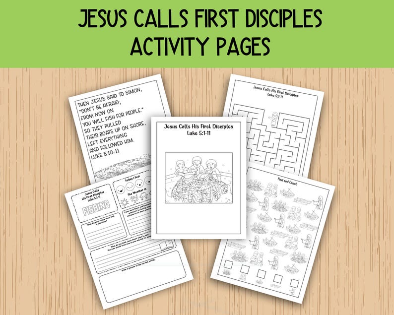 Jesus Calls His First Disciples, Sunday School Activities, Bible Class ...