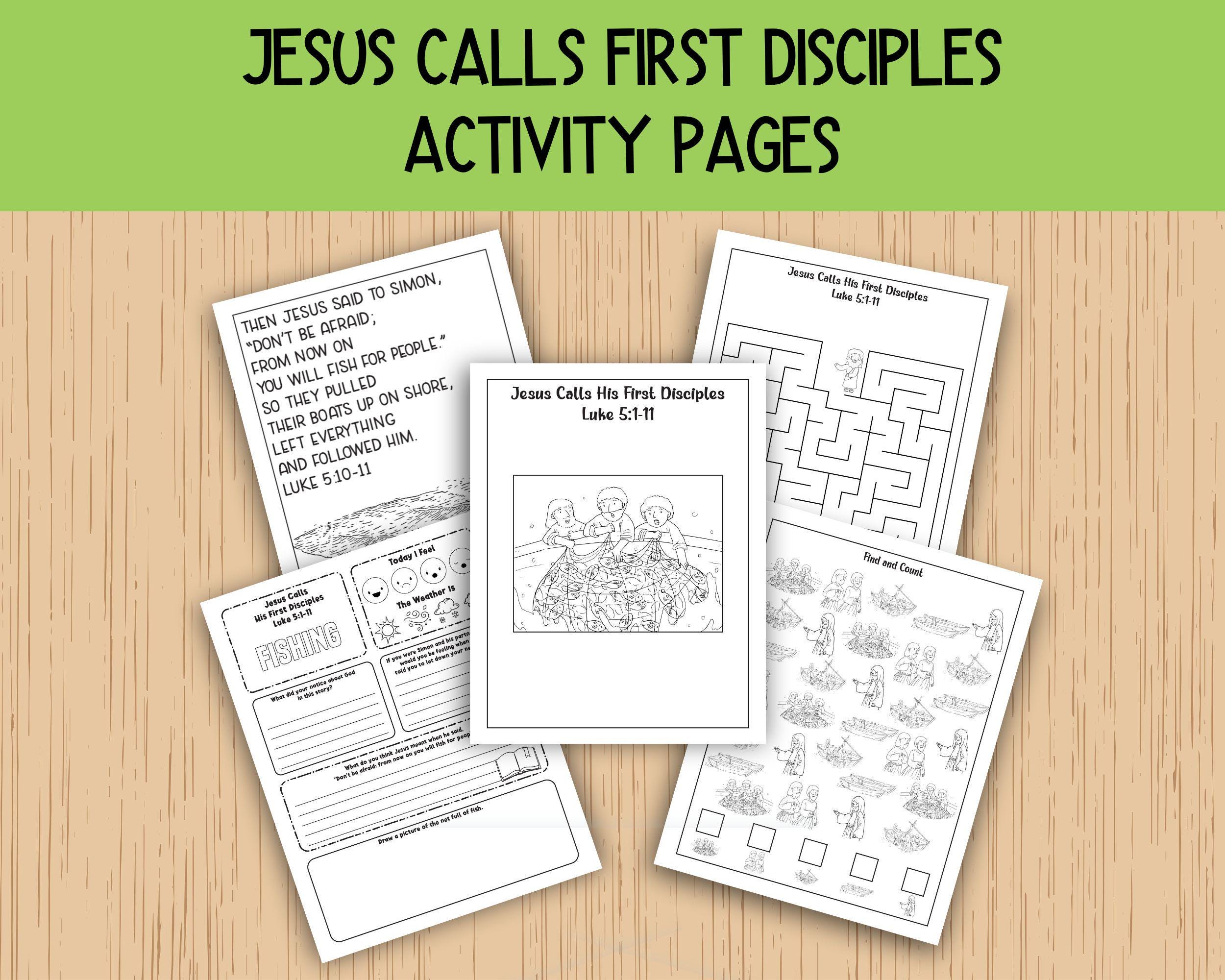 Jesus Calls His First Disciples, Sunday School Activities, Bible Class ...