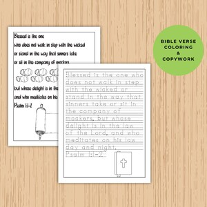 Psalm 1 Activity Pages, Delight in the Law of the Lord, Sunday School ...